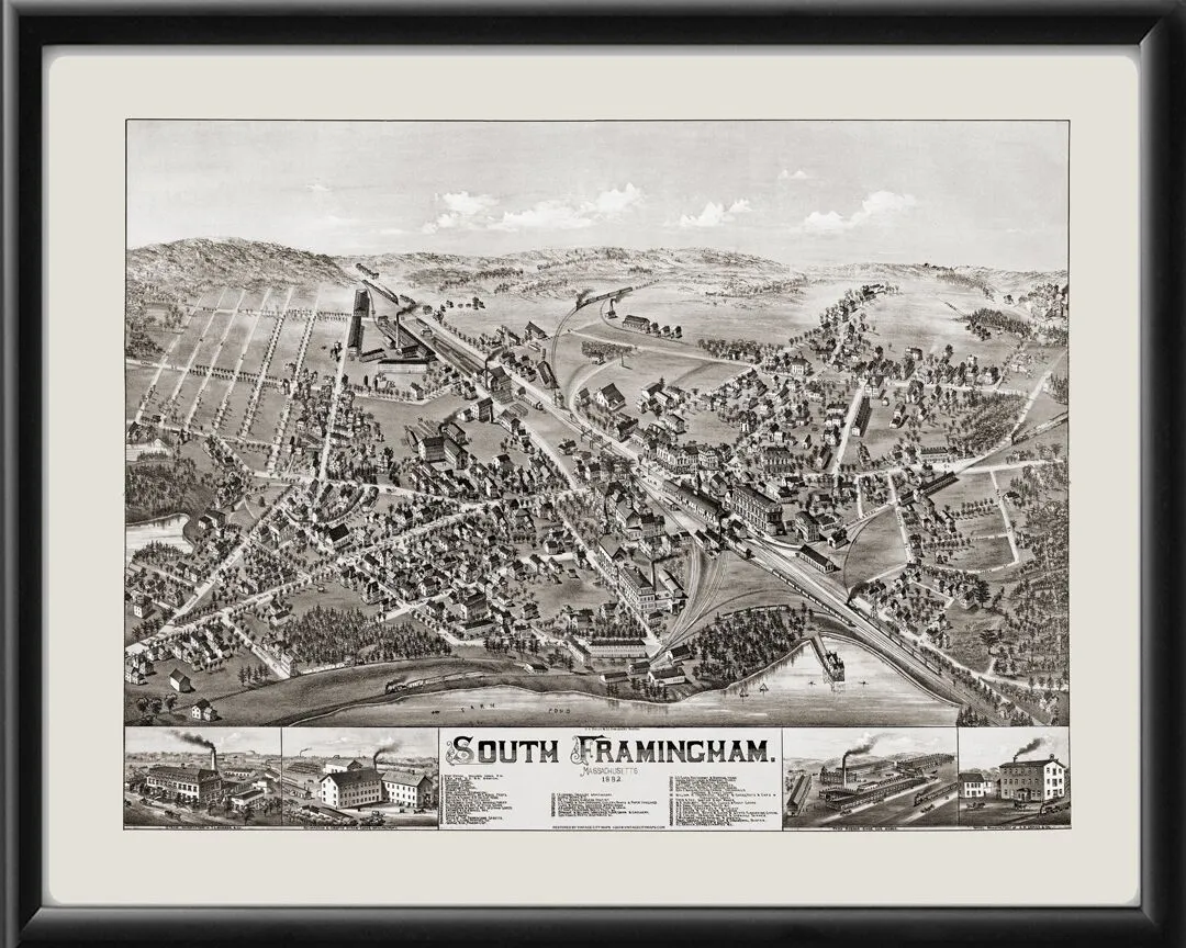 Map of Framingham | Vintage City Maps