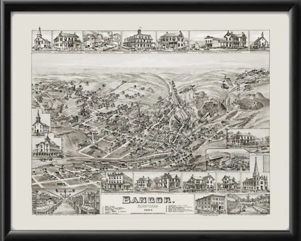 Vintage Pennsylvania Maps: Restored Old Maps of Pennsylvania Cities & Towns