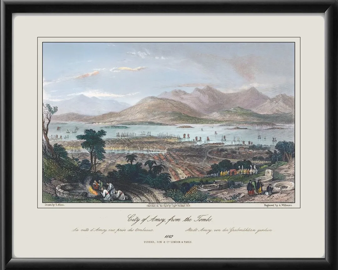 Shaoguan China 1730 Restored Map | Vintage City Maps